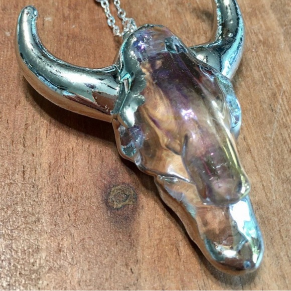 Jewelry | Crystal Bull Horned Gothic Skull Cow Heifer Longhorn Western ...